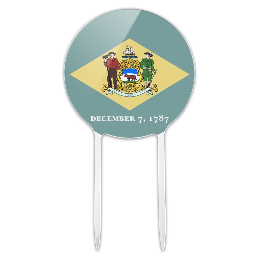 Acrylic Delaware State Flag Cake Topper Party Decoration for Wedding ...