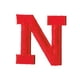 Alphabet Letter - N - Color Red - 2" Block Style - Iron On Embroidered ...