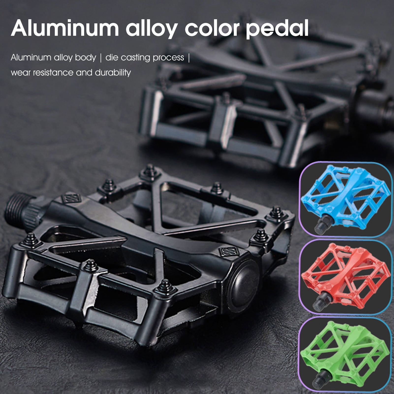 Kripyery 1 Pair Sturdy Bike Pedal X-shaped Force Structure Not Easily ...