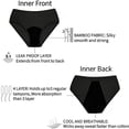 Aooho Women’s Mid Waist Leakproof Period Underwear Bamboo Fiber ...