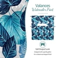 Blue Botanical Kitchen Curtains Sets 24 Inch Length with Valance ...