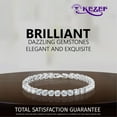 Kezef 5mm Round Cut White Cubic Zirconia Tennis Bracelet in Sterlin ...