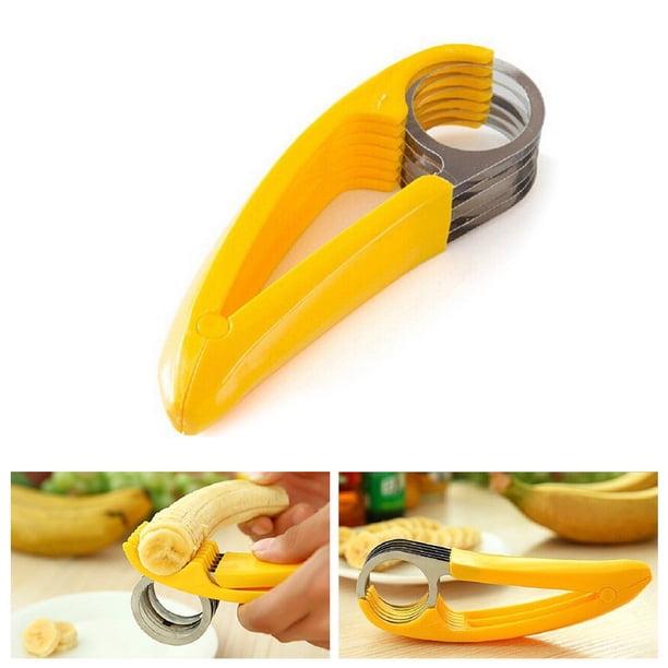 AMERTEER Banana Slicer for Kitchen Tools Fruit Salad Peeler Cutter Kids ...