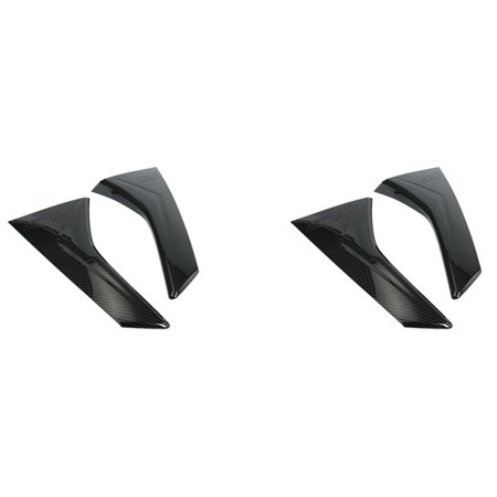 4x Carbon Fiber Style Rear Window Side Spoiler Wing Strip Protection ...