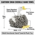 Cartoon Swan Fuzzy Ball Hand Towels with Loop, Cute Stuffed Chenille ...