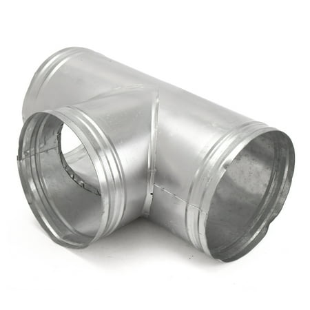 Galvanized spiral duct ventilation pipe tee tee tee T white metal duct ...