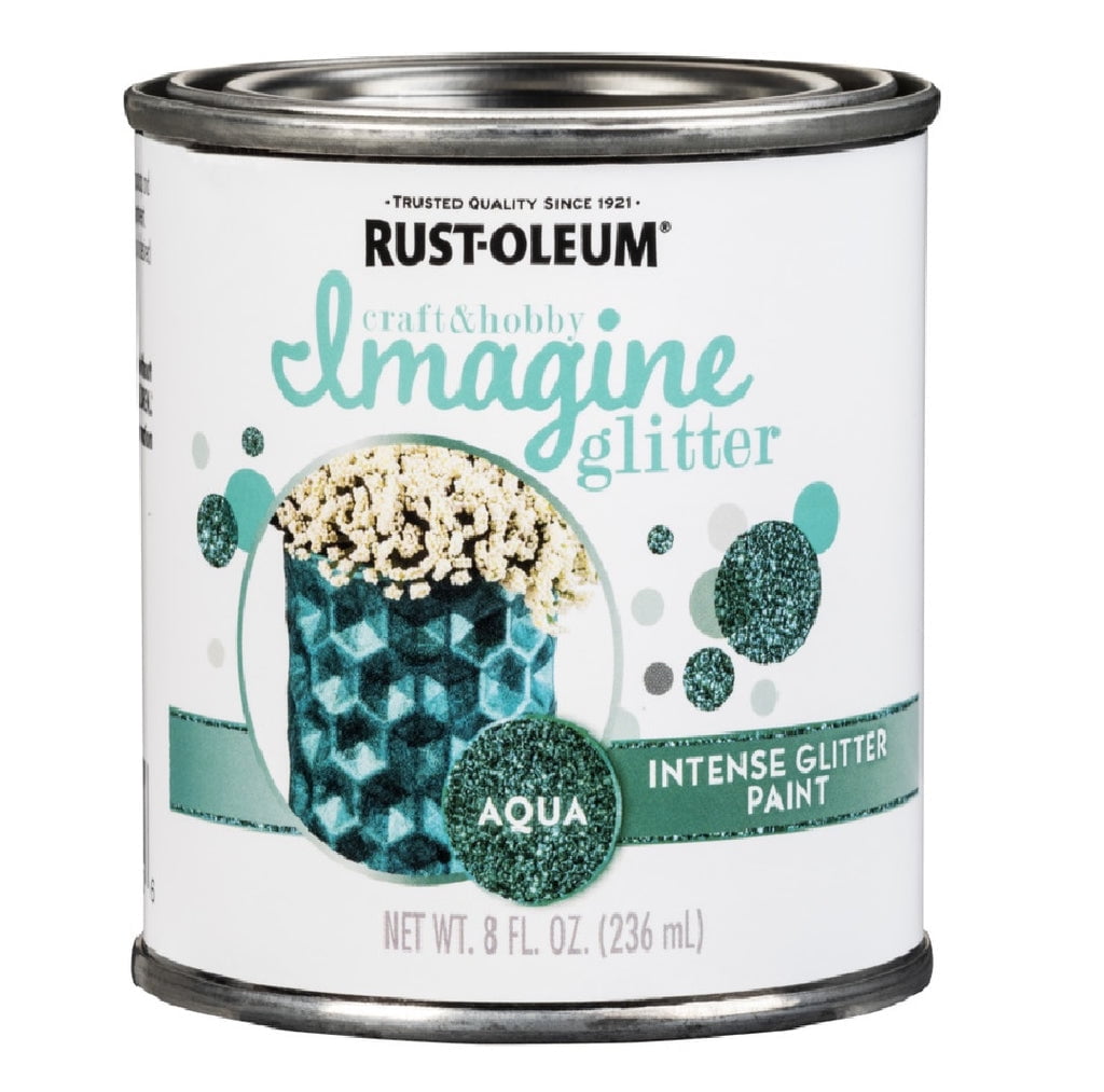 4PC Rust-Oleum Rust-Oleum 350118 Intense Glitter Paint, Aqua - Walmart.com