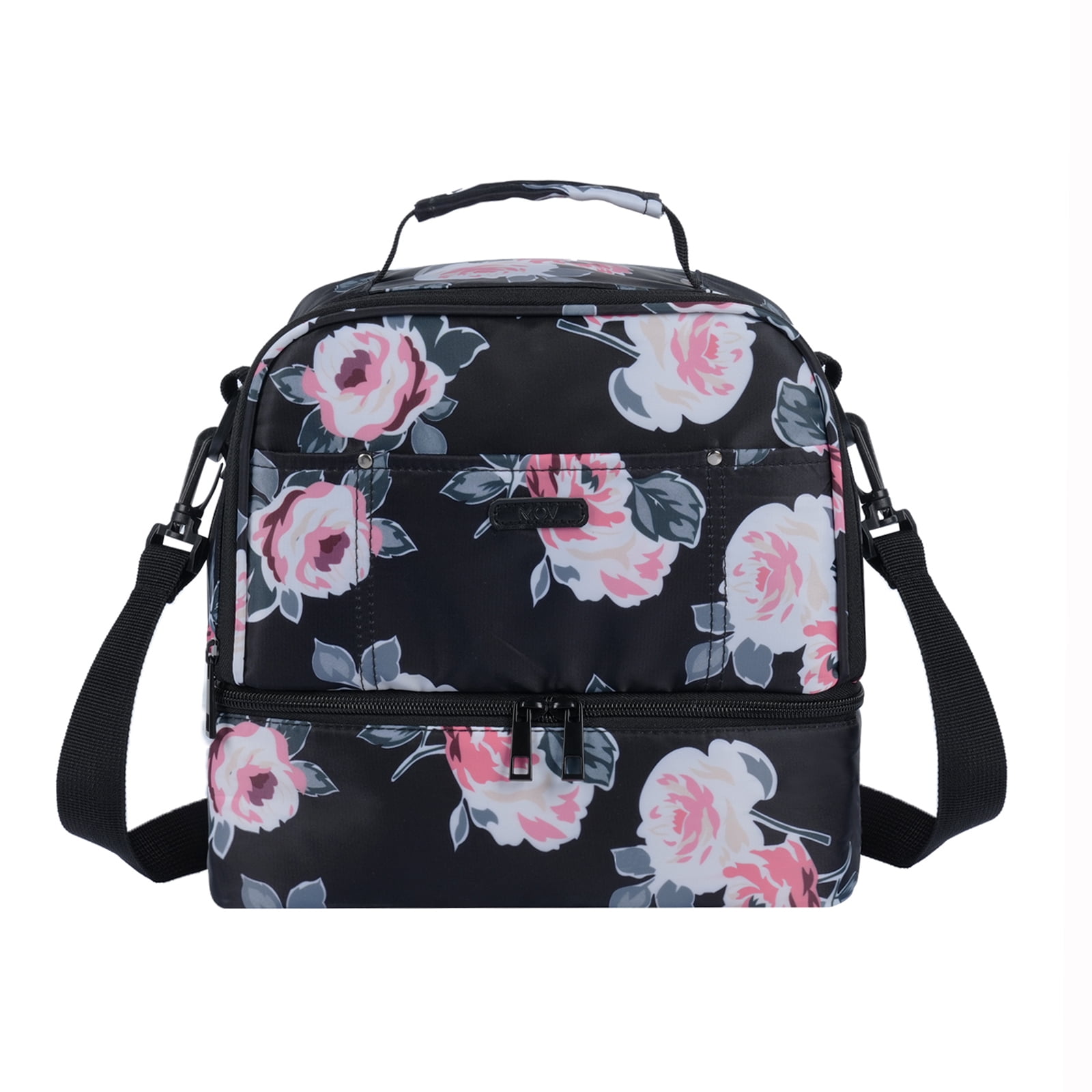 Lunch Bag for Women-Double Deck Lunch Tote Box Insulated Lunch Cooler ...