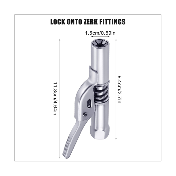 Locking Grease Coupler Quick Release Lock Heavy Duty Grease Fittings ...