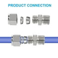 Uxcell 1/2G x 8mm Stainless Steel Compression Tube Fitting with Double Ferrules - Walmart.com