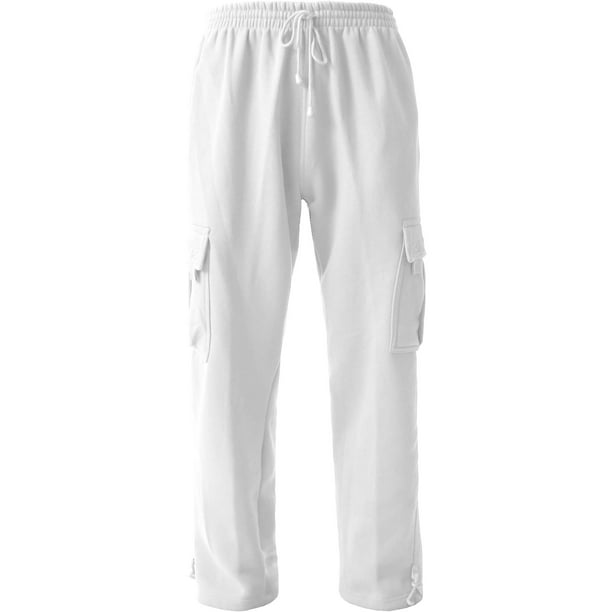 Hat And Beyond Hat And Beyond Mens Fleece Cargo Sweatpants Heavy