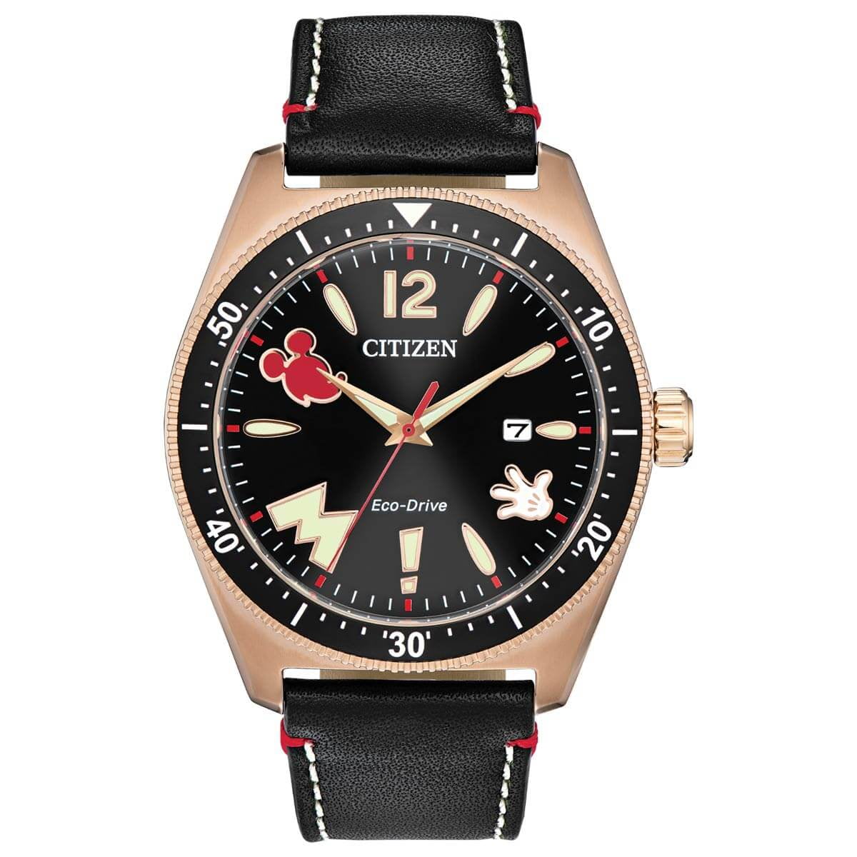 Citizen Eco-Drive Disney Mickey Mouse Black Dial Men's Watch AW1596-08W ...