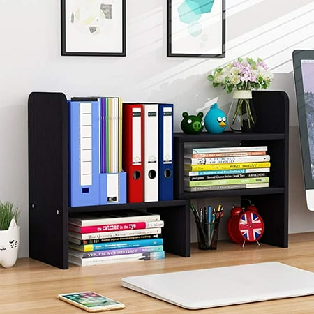 LDMY Desktop Bookshelves-Office Desk Top Bookshelf Stand Organizer ...