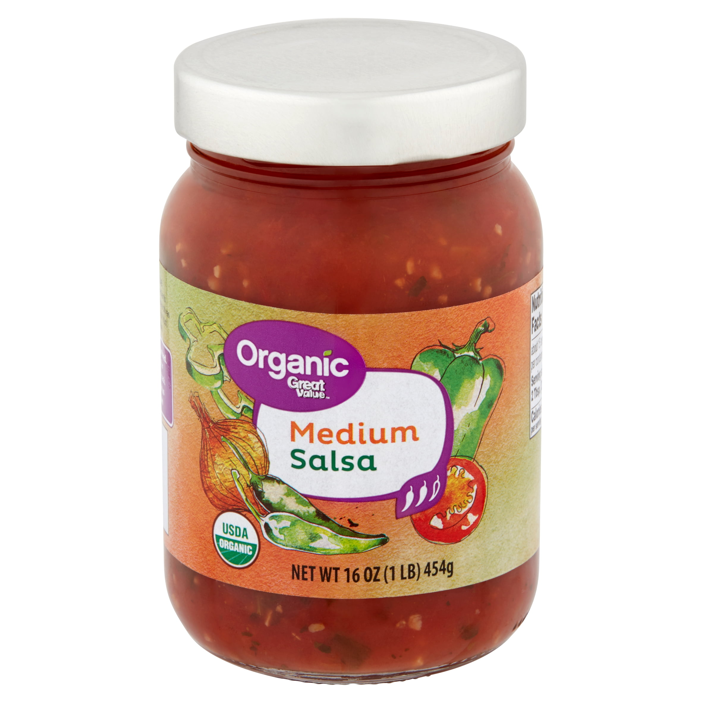 Great Value Organic Medium Salsa, 16 oz - Walmart.com
