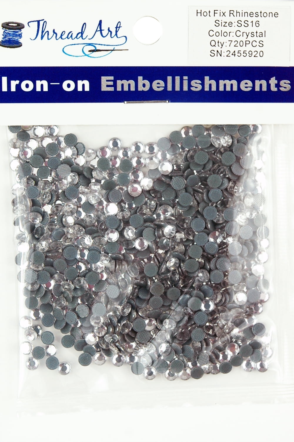 Hot Fix Rhinestones by Threadart SS16 (4mm) - Crystal - 5 Gross (720 ...