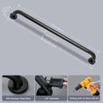 36 Inch Shower Grab Bar 1.25" Dia Black Anti Slip Bathroom 304 ...