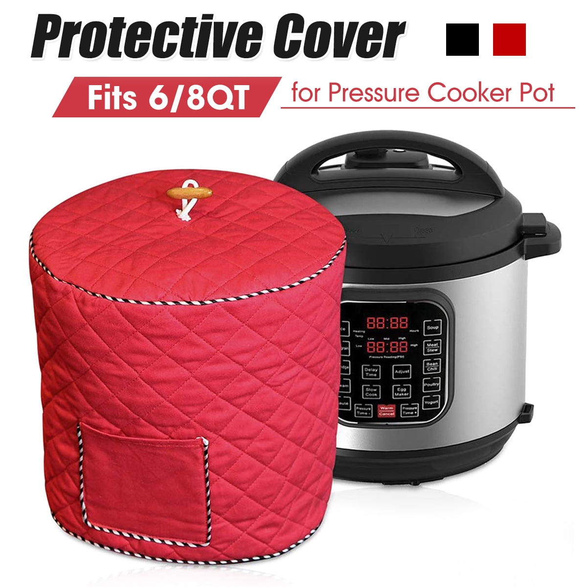 Electric Pressure Cooker Cover Fits for 6QT Anti-Static Dust Cover Pot ...