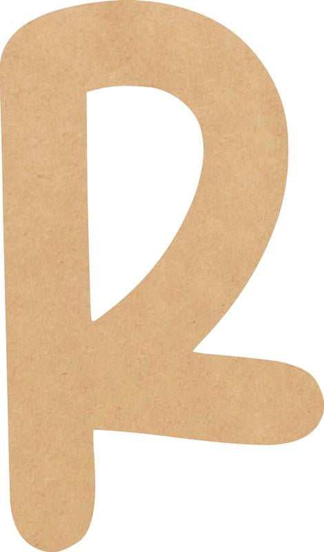 MDF Blank Wood 7'' Tall Breakbone Letters Alphabet R, Paintable Craft ...