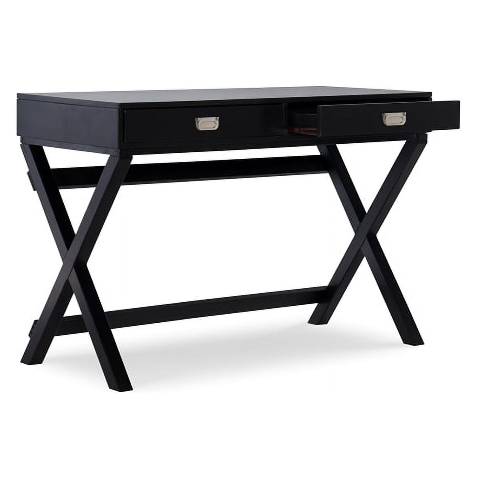Black desk with two drawers store