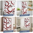 Abstract Red Gray Circle Shower Curtain Set, Waterproof Shower Curtains ...