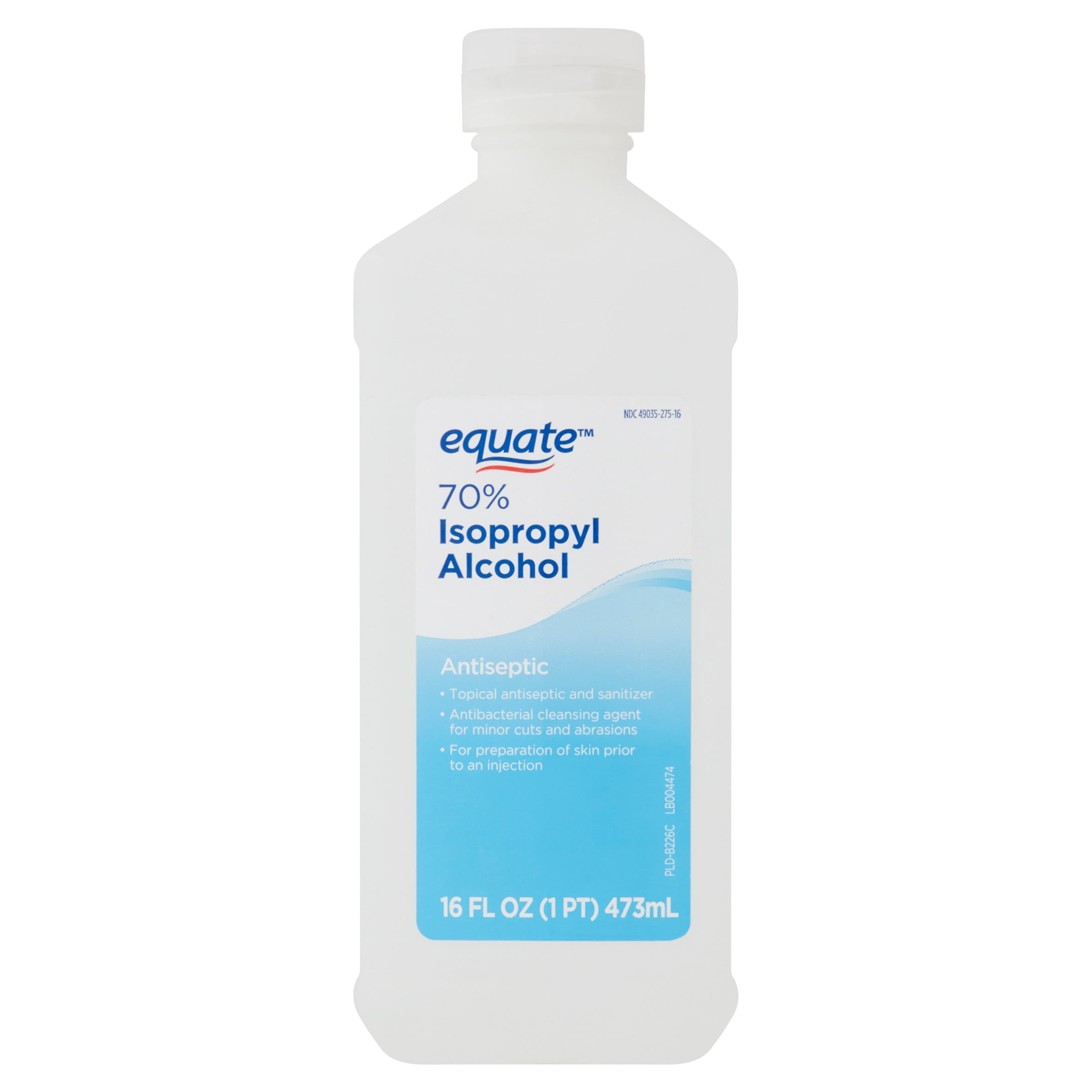 Equate 70% Isopropyl Alcohol Antiseptic, 16 fl oz - Walmart.com ...
