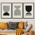 PixonSign Framed Canvas Print Wall Art Set Duotone Minimal Geometric ...