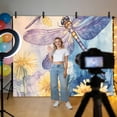 8x6ft Photo Backdrop, Yellow Spring Floral Soft Polyester Backdrop ...