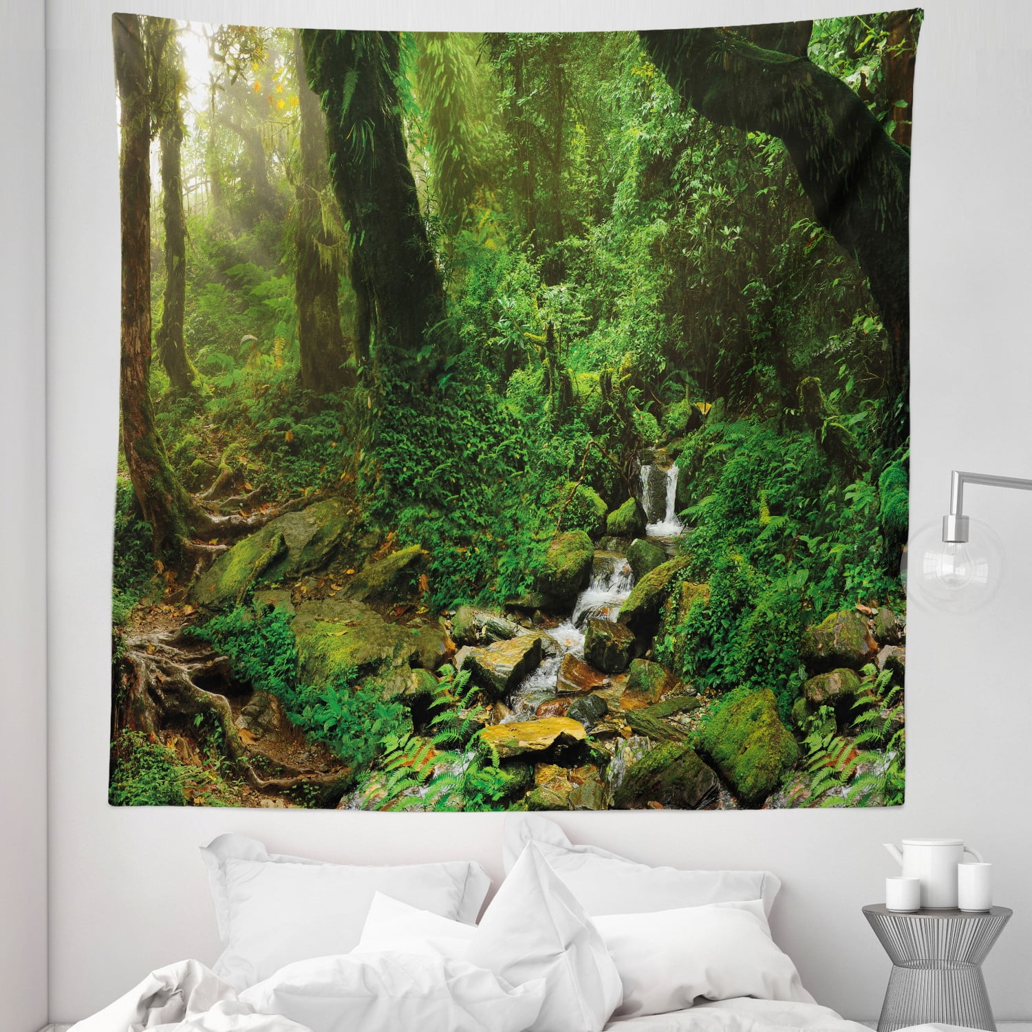 Nature Tapestry, Rainforest Trees and Fresh Grass in Nepal Jungle ...