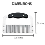 HIC Kitchen, Wavy Crinkle Cutting Tool, 7.25x5 Inches, Steel Blade ...