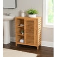 Linon Harding 3-Shelf Dual Sliding Door Floor Cabinet, 26" Wide ...