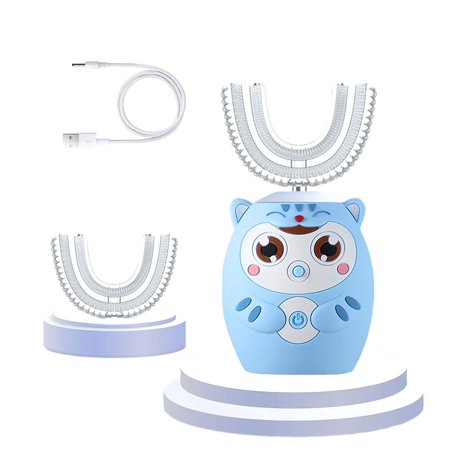 Kids Ultrasonic Electric Toothbrush,U Shaped Automatic Toothbrushes 360 ...