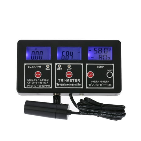 New Professional 7 in 1 Multi-parameter Water Testing Meter Digital LCD ...