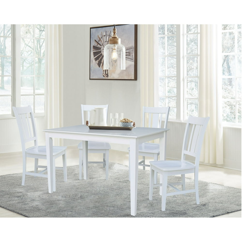 30" x 48" Dining Table with 4 San Remo Chairs - 5 Piece Set - Walmart ...