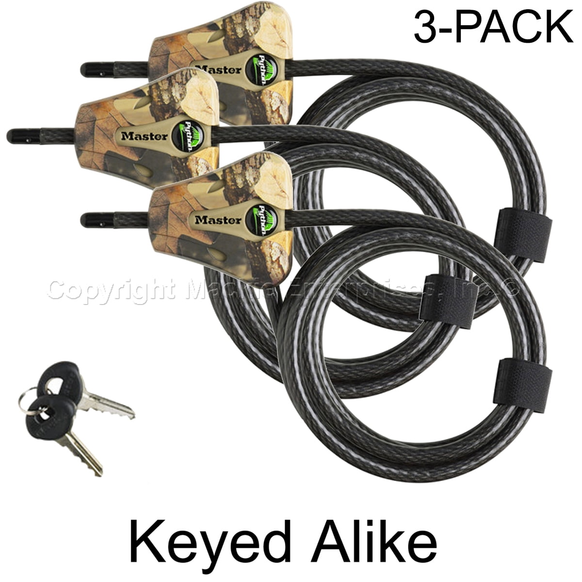 Master Lock - 8418KA-3 Camo 3-Pack Keyed Alike Python Camouflage Trail ...