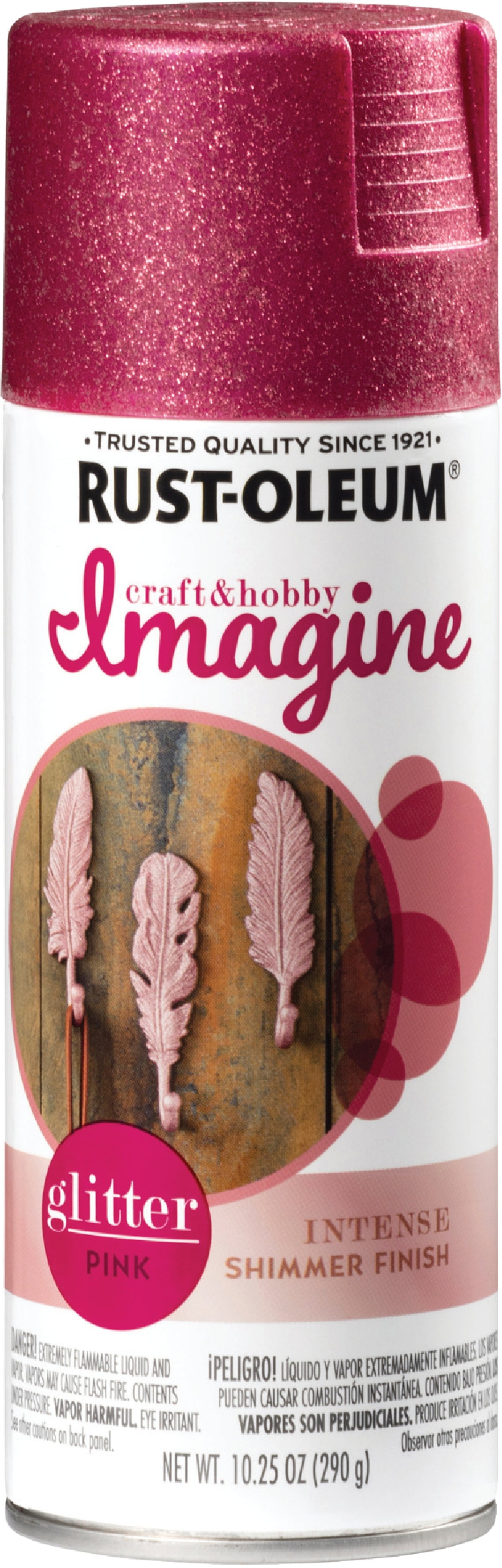Rust-Oleum Rust-Oleum Imagine Glitter Craft Paint 10.25 Oz., Pink ...