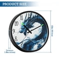 Blue Dragon Luminous Wall Clock with Sound-Activated LED 12-Inch Silent ...