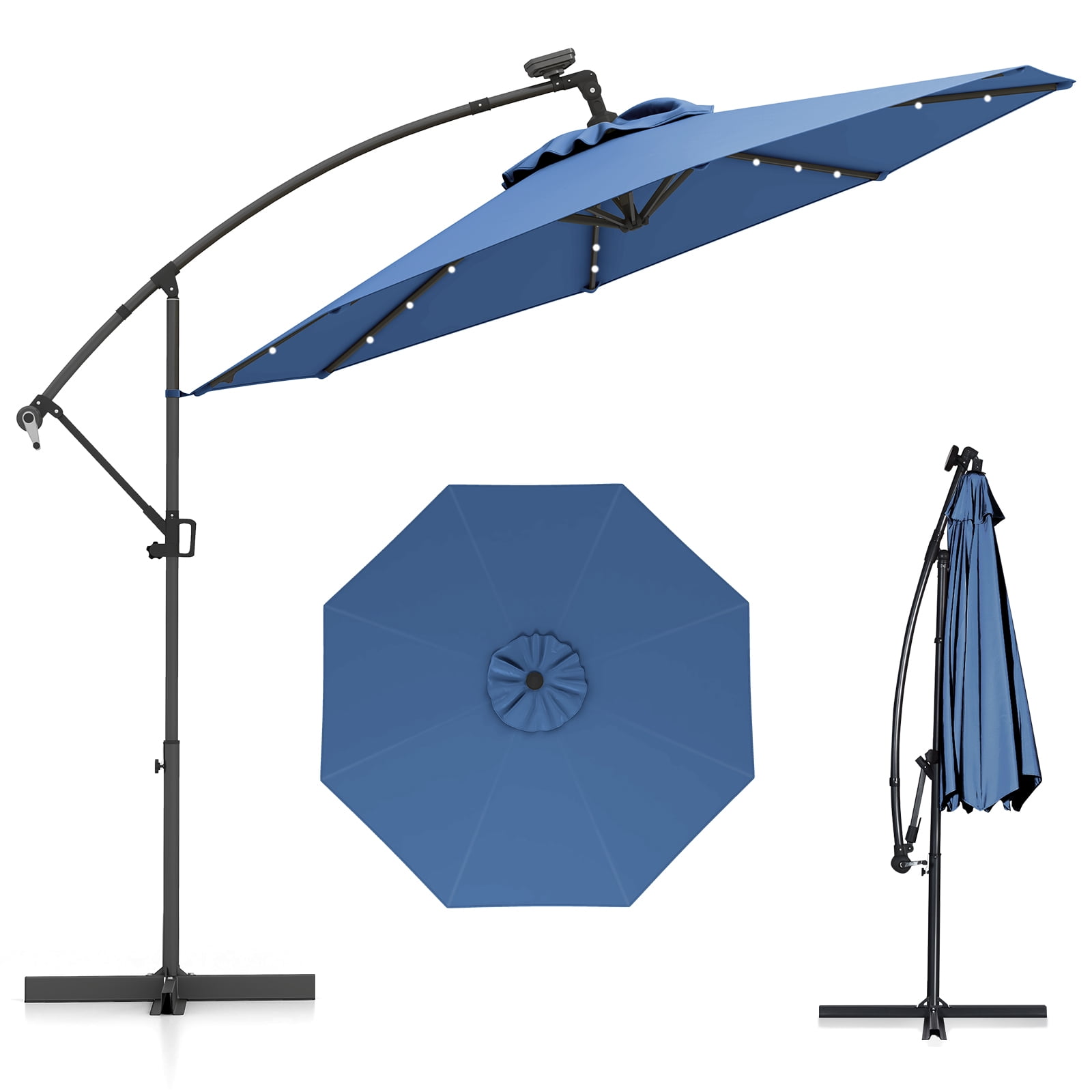 Click here for Gymax 10ft Offset Hanging Umbrella Patio Outdoor W... prices