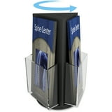 deflecto Countertop Revolving Literature Racks, Three Compartments, 6 3 ...