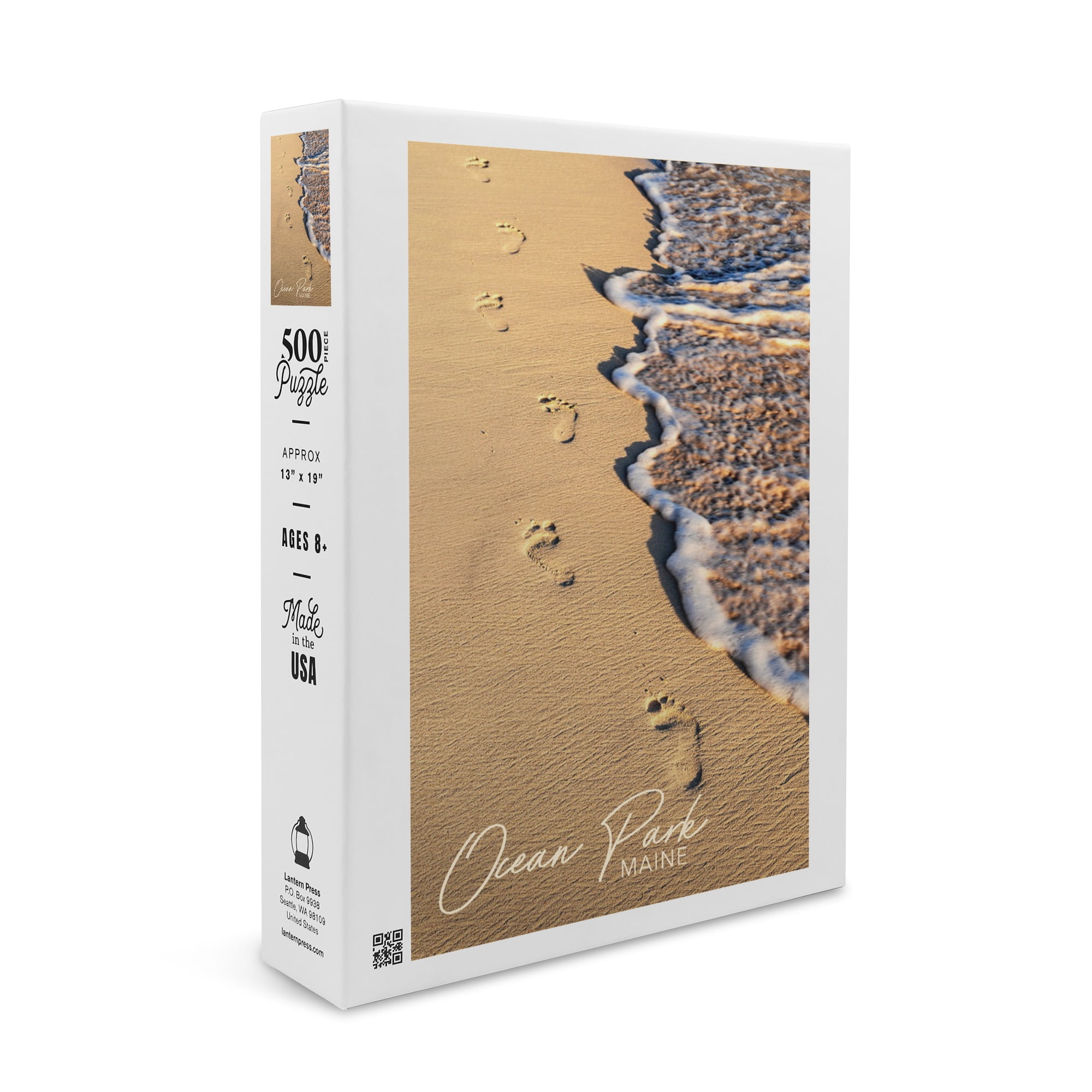 Ocean Park, Maine, Footprints in Sand (19x27 inches, Premium 500 Piece ...