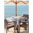 54x54 Square Tablecloth, Blue Coastal Outdoor Tablecloth with Umbrella ...