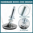 4 Set M8 Swivel Leveling Feet with 4-Pronged T Nut, Adjustable Leg ...