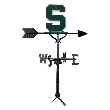 Montague Metal Products Michigan State Block S Logo Weathervane Natural ...