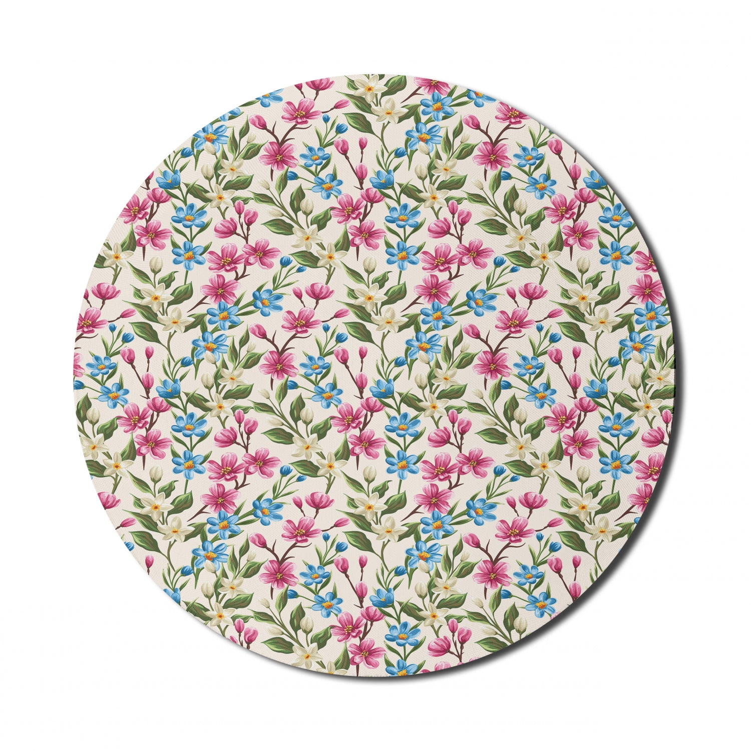 Flower Mouse Pad for Computers, Blooming Spring Flowers on Branches ...