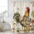 72x78 Inch Shower Curtain Rooster Bathroom Decor, Waterproof Fabric ...