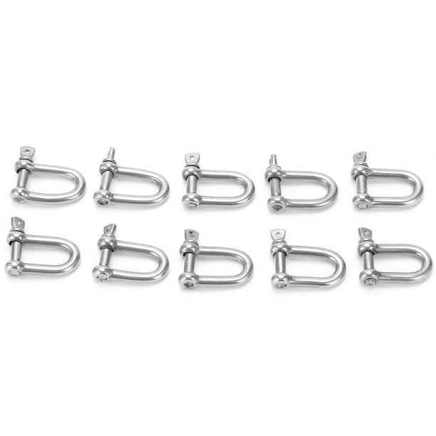 ESTINK 304 Stainless Steel D‑Shape Shackle,Screw Pin Anchor Shackle ...