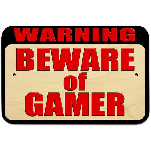 Warning Beware of Gamer Sign - Walmart.com