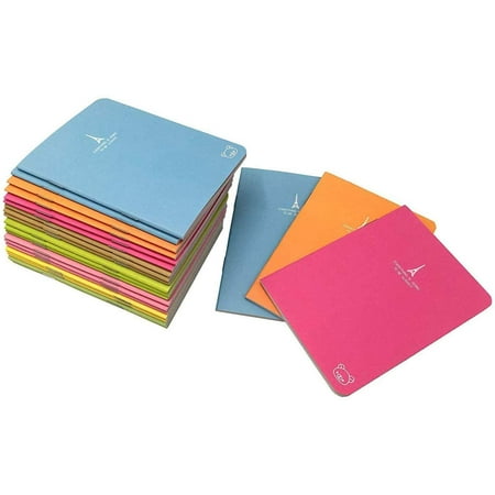 Pocket Notebook Set Pack of 24 (3.5"x5") Candy Colors Portable Pocket ...