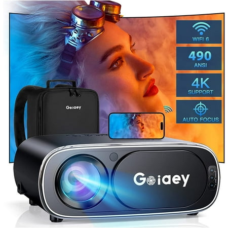 【Auto Focus】Projector 4K with WiFi-6 and Bluetooth 5.2, Sinda(GO1) 490 ...