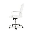 Sadie Executive Computer Chair- Fixed Arm for Office Desk, White ...