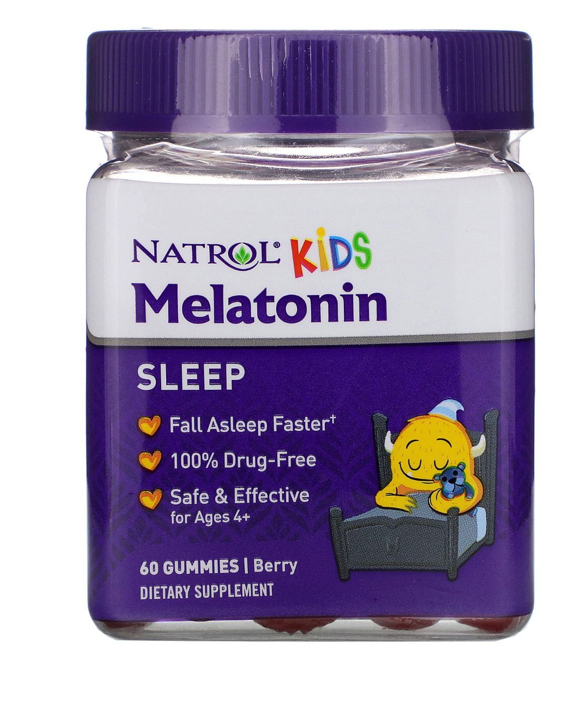 Melatonin Kids Sleep, Berry Edad +4 Natrol 60 Gomitas | Walmart en línea